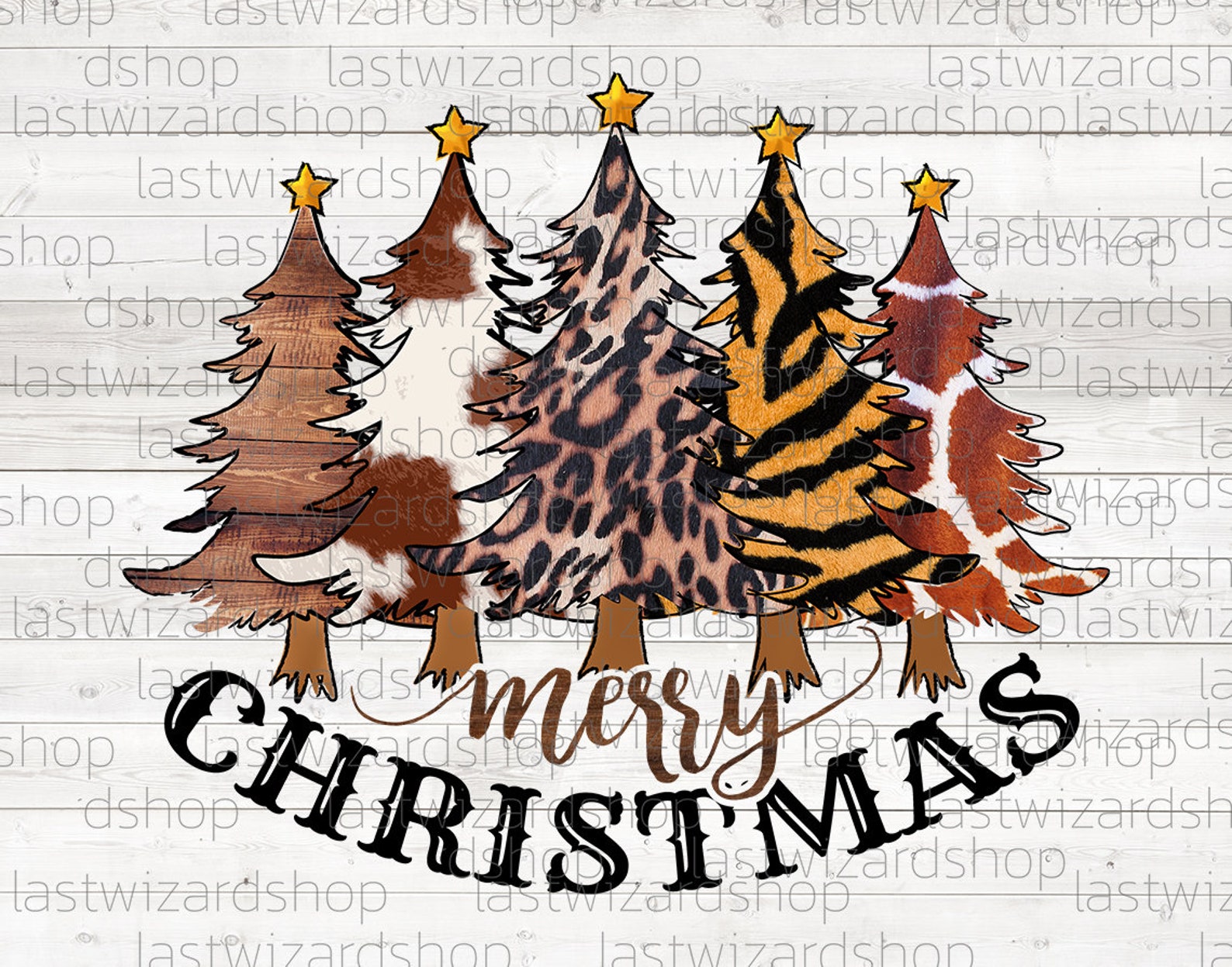 Cheetah Christmas Trees Png Cow Skin Christmas Trees Png - Etsy