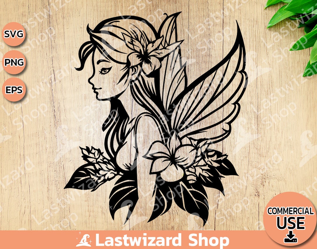 Fairy Princess With Flower Svg, Magical Creatures Fairy Tale SVG PNG ...
