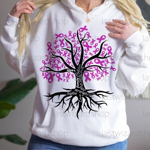 Breast Cancer Tree Svg, Cancer Awareness Svg, Pink Ribbon Svg, Tree of ...
