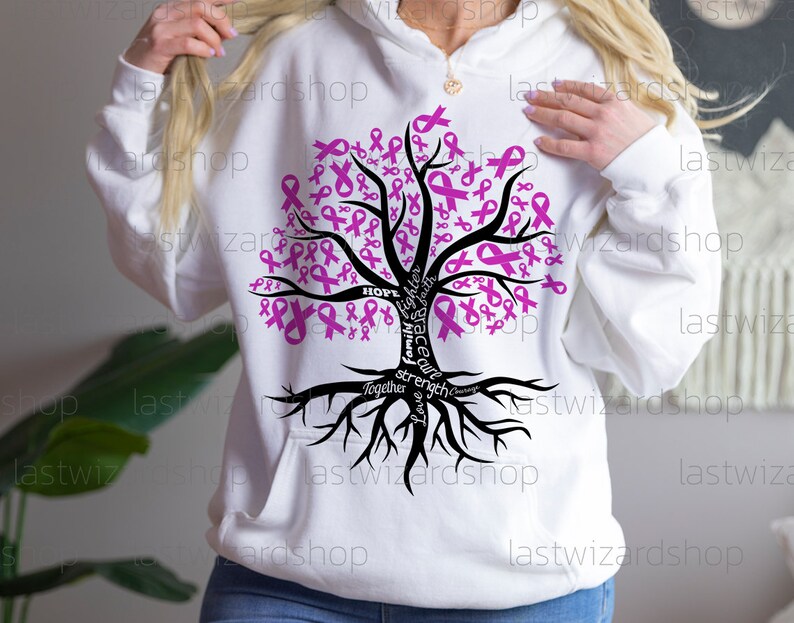 Breast Cancer Tree Svg Cancer Awareness Svg Pink Ribbon Svg | Etsy Canada