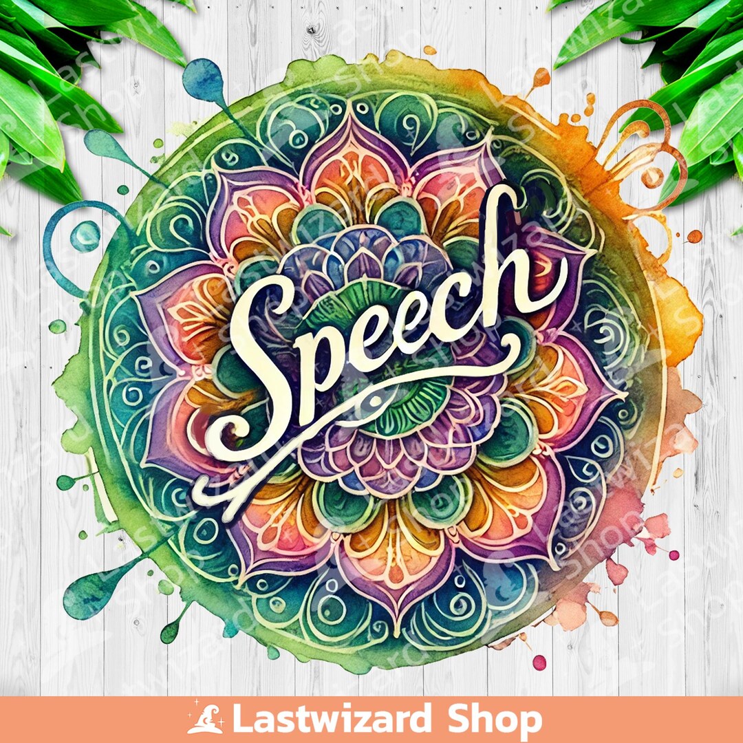 Speech Mandala PNG, Speech Therapy Sublimation Design, Speech Language ...