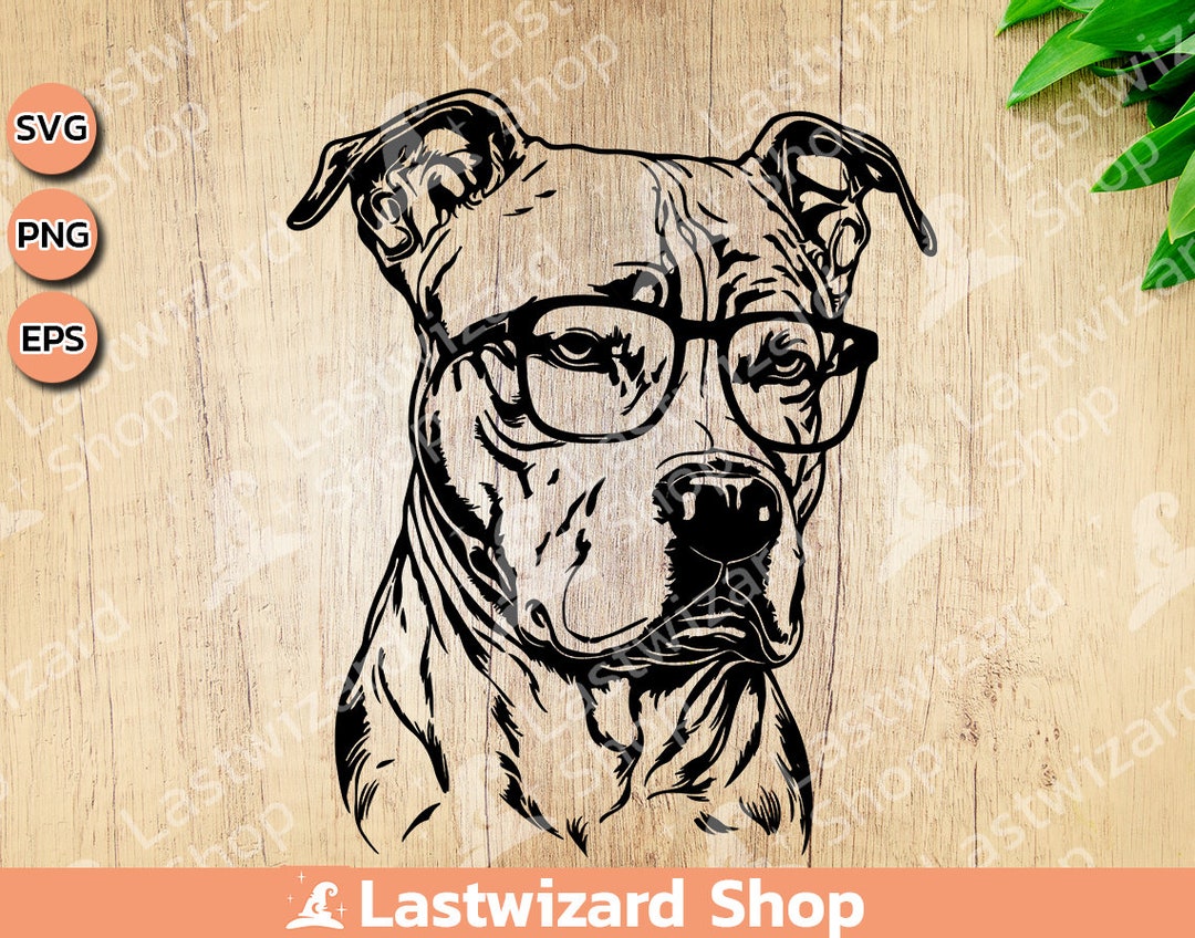 American Pit Bull With Glass Svg, Pit Bull Mama Svg, Rescue Svg, Tattoo ...