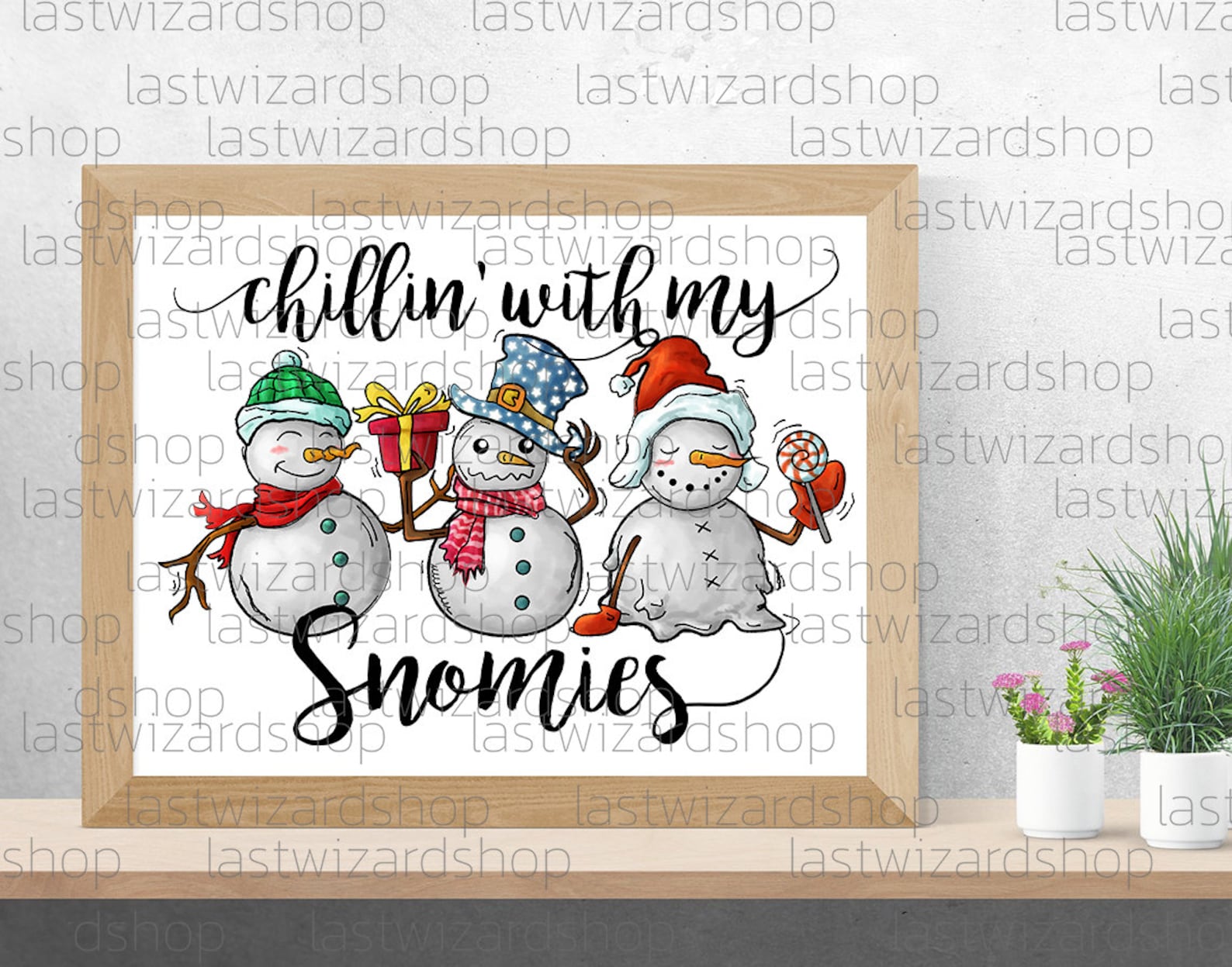 Chillin' With My Snomies Png Cute Snowman Png Three | Etsy