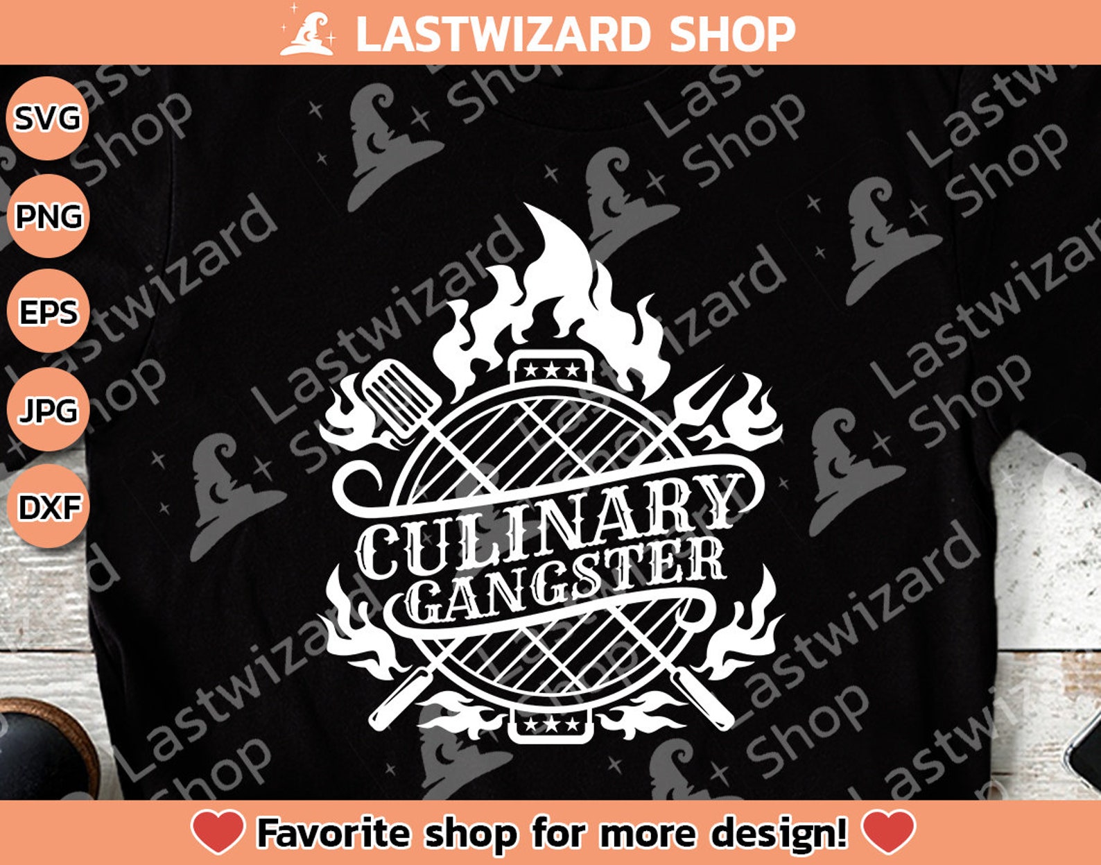 Culinary Gangster Chef Svg Png Dxf, Bbq Grill Master Svg, Culinary ...