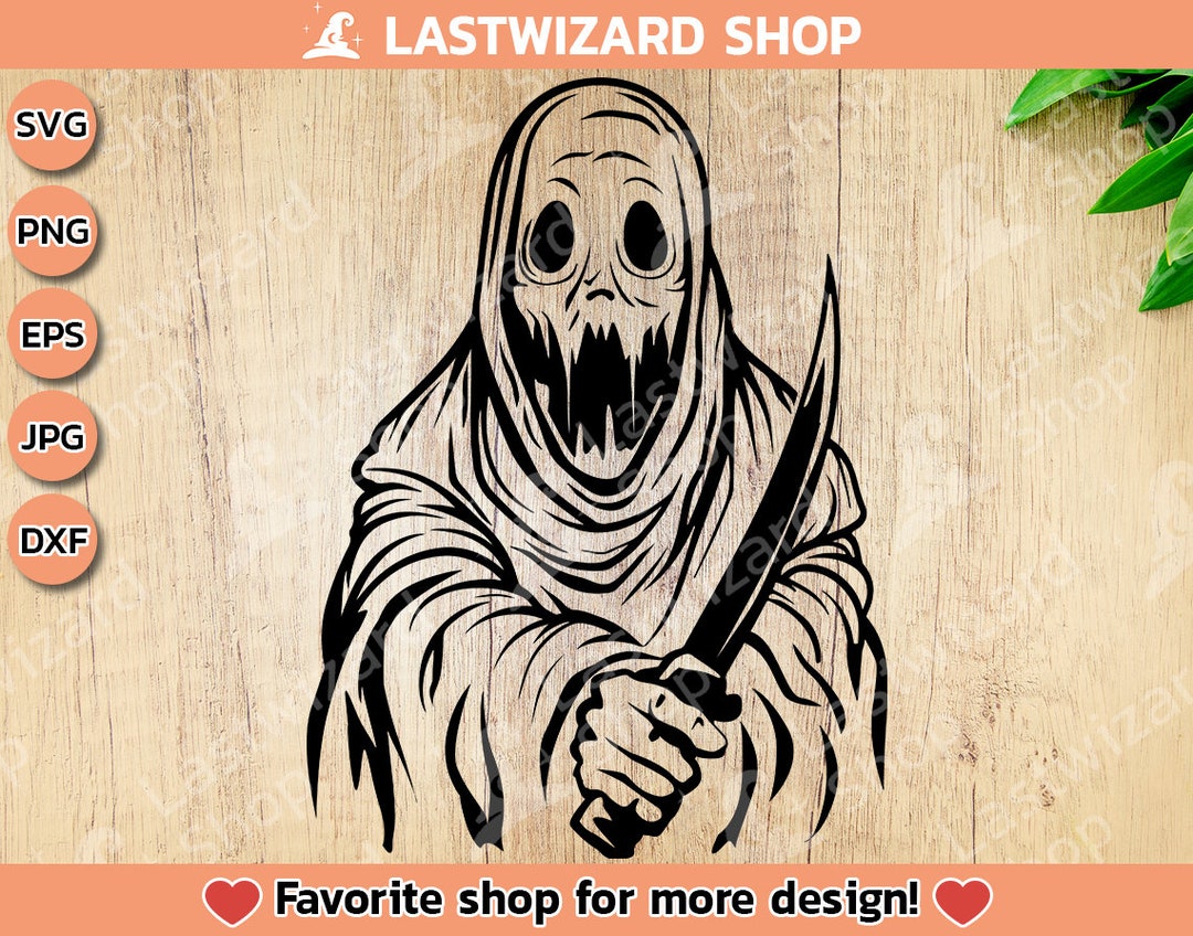 Ghost With Knife Svg, Horror Killer Svg, True Crime Podcast Svg, Snarky ...