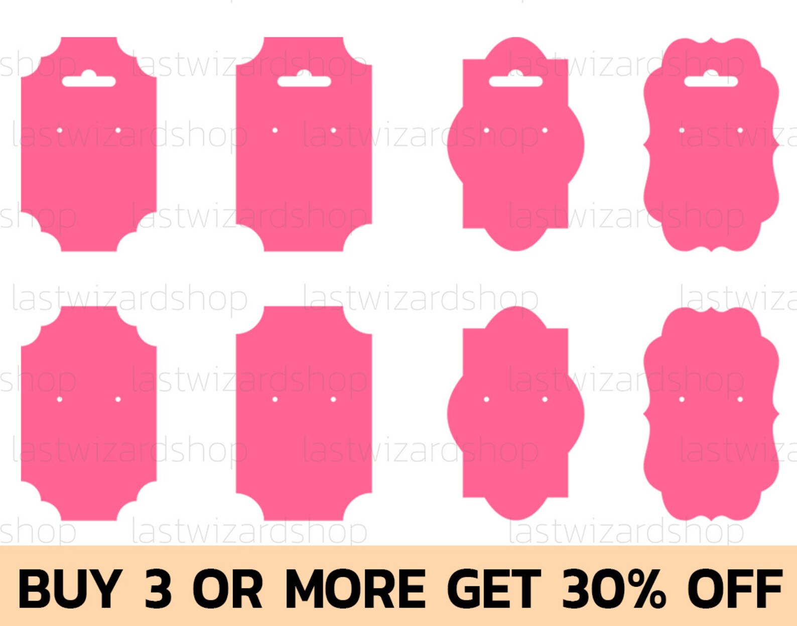 Earring Display Card Svg Earring Display Template Jewelry | Etsy