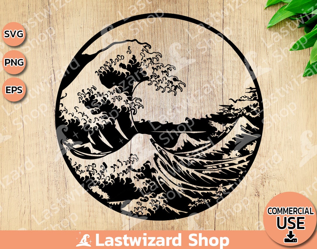 The Great Wave Scene SVG PNG File, Summer Vacation Vibes Svg, Japanese ...