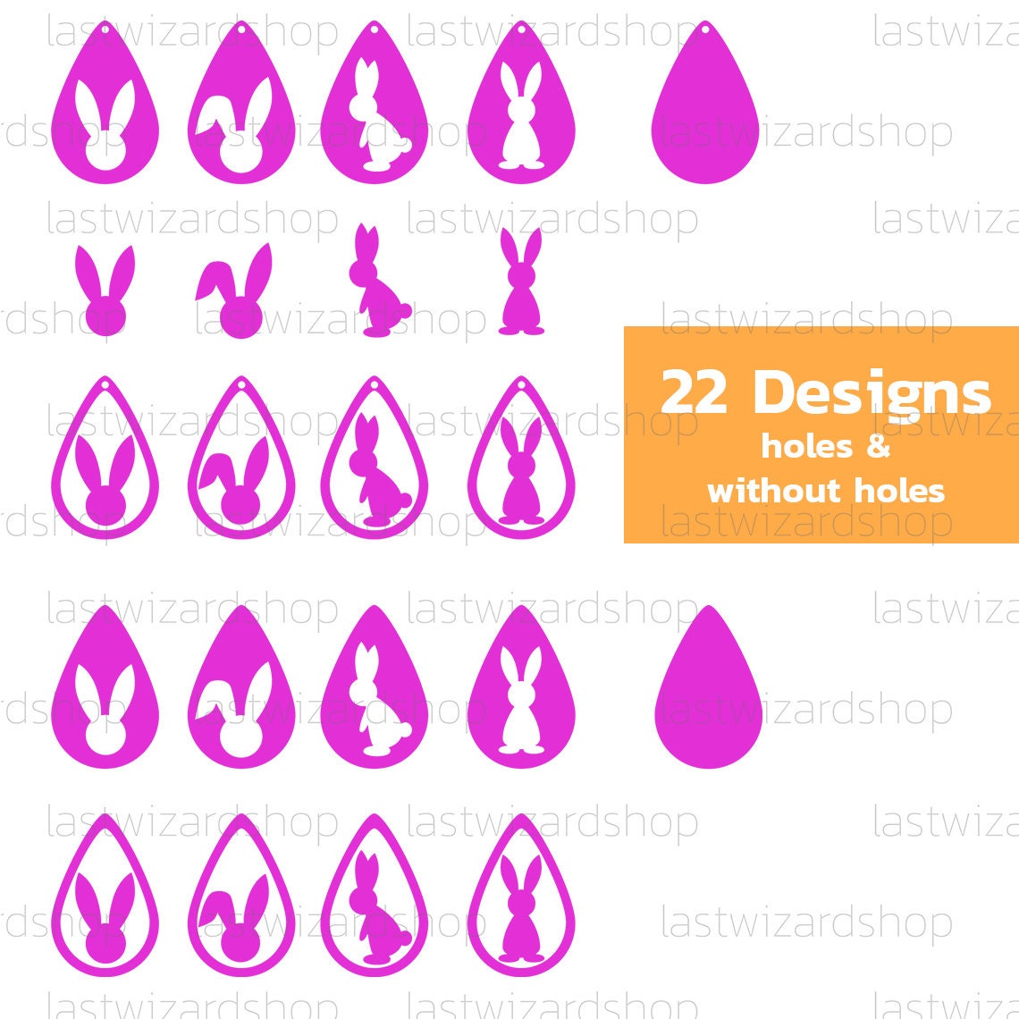 Bunny Earrings Svg Bunnies Earrings Svg Easter Svg Rabbit | Etsy