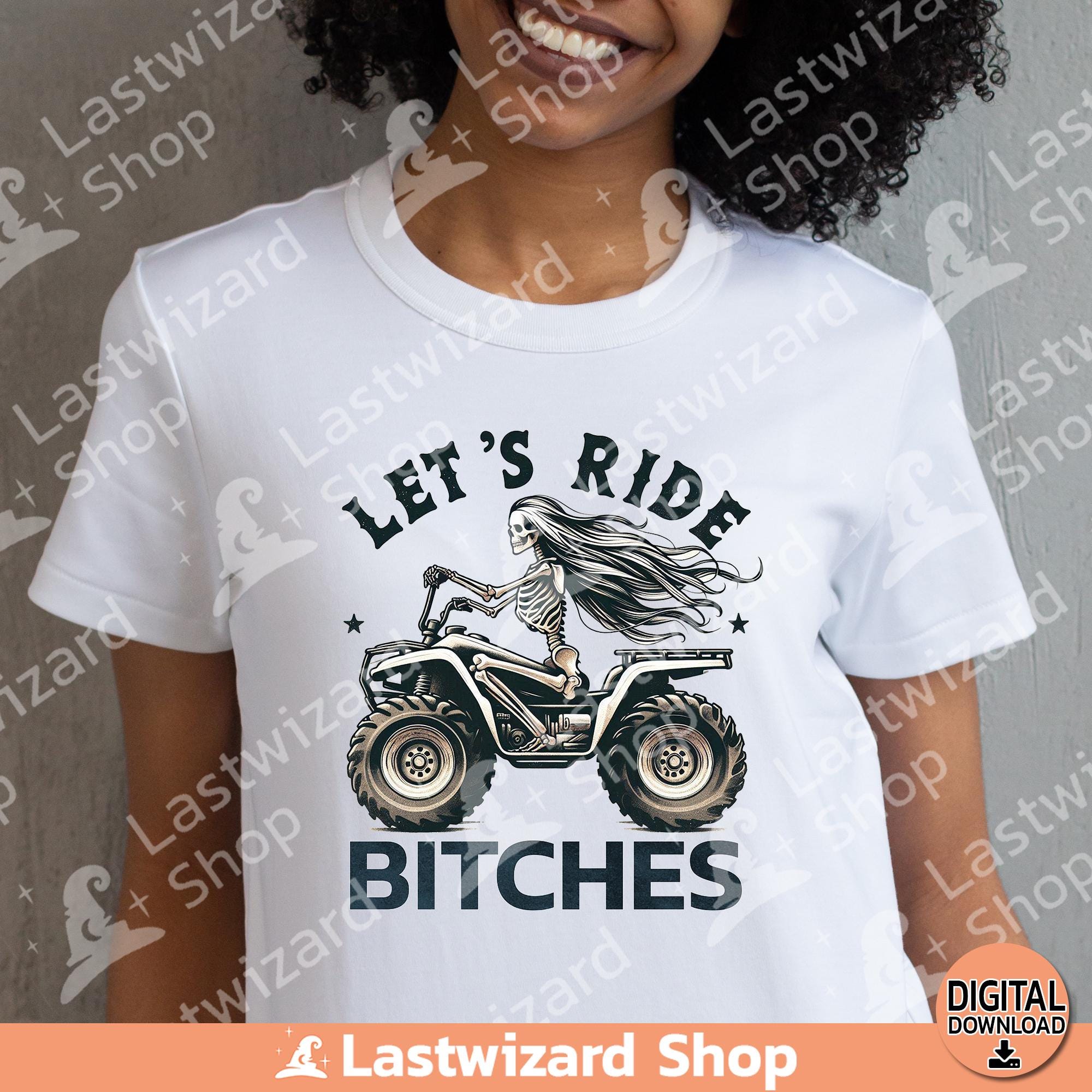 Skeleton ATV Mudding Trail Ride Watercolor Whimsical PNG - Off-road ...