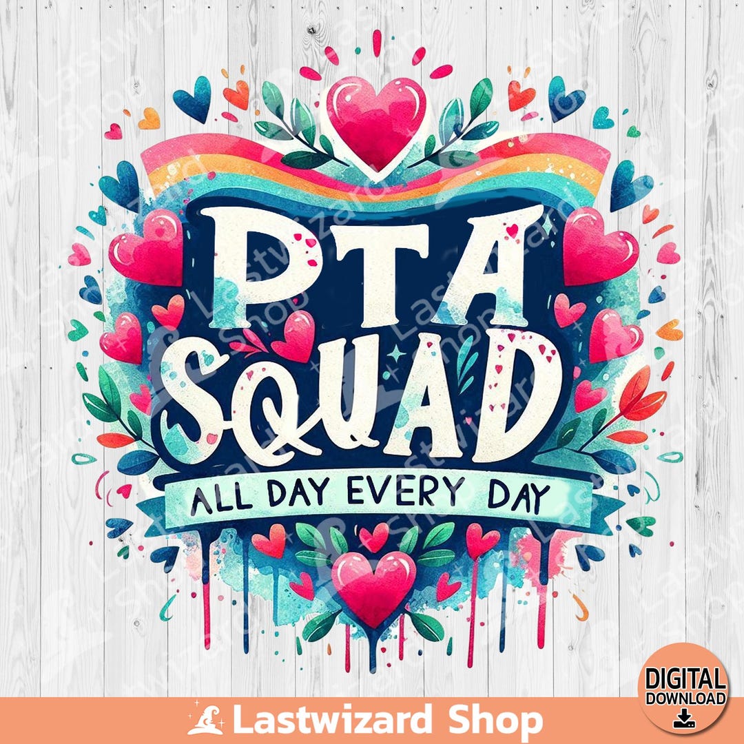 PTA Squad All Day Every Day Png, Cheetah PTA Sublimation Design ...