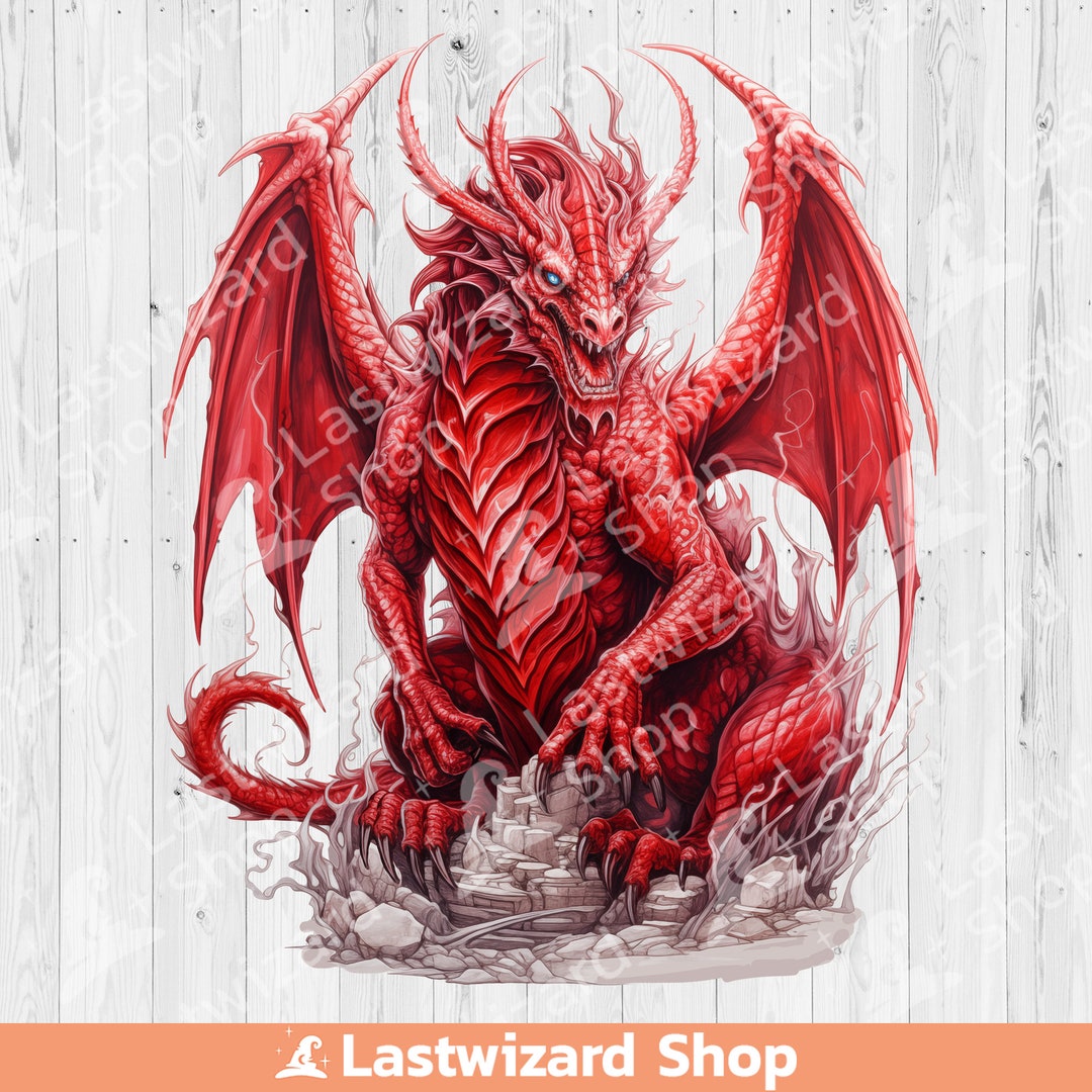 Red Dragon Png Sublimation Bad Dragon Dragon Scales Clip - Etsy