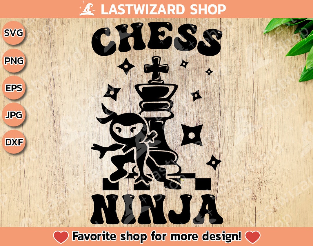 Chess Ninja Svg Png File, Chess Boards Svg, Checkered Svg, King and ...