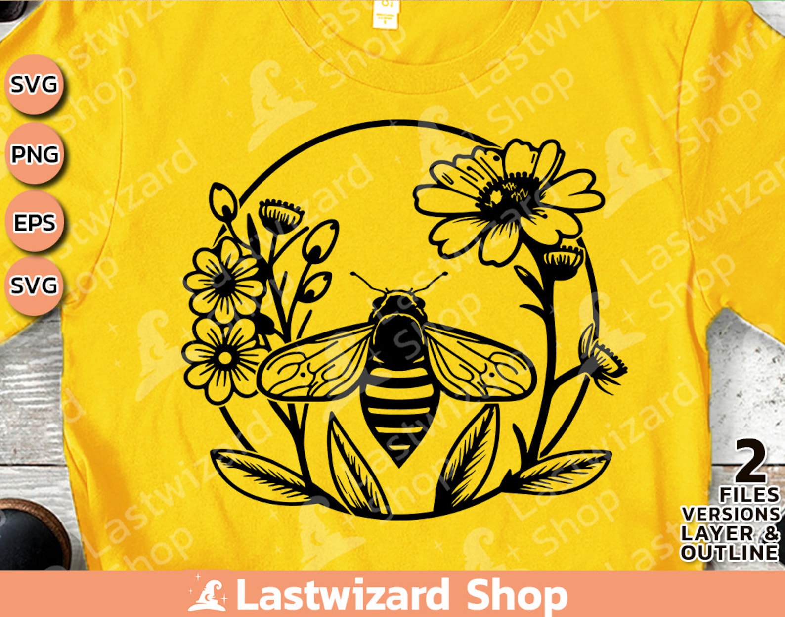 Honeybee With Flower Svg Worker Bee Svg Beekeeper Svg - Etsy