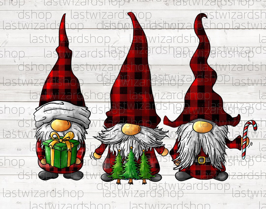 Red Buffalo Plaid Gnome Png, Merry Christmas Gnome Png Clipart ...