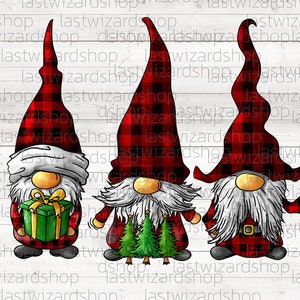 Red Buffalo Plaid Gnome Png, Merry Christmas Gnome Png Clipart ...
