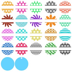 Round Keychain Svg, Monogram Frame Keyring Background Svg, Label Name ...