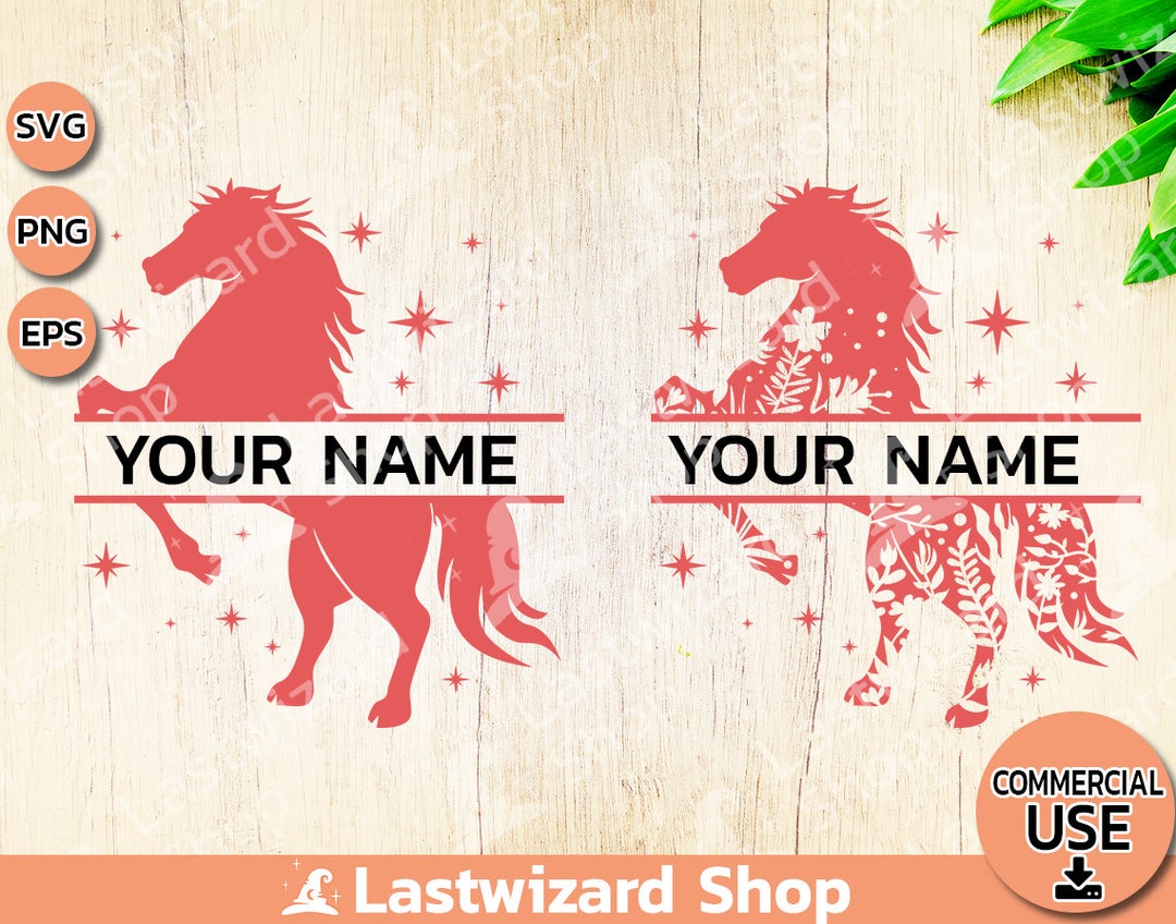 Horse Monogram Svg, Horse Prints Svg, Monogram Frame Svg, Mandala ...
