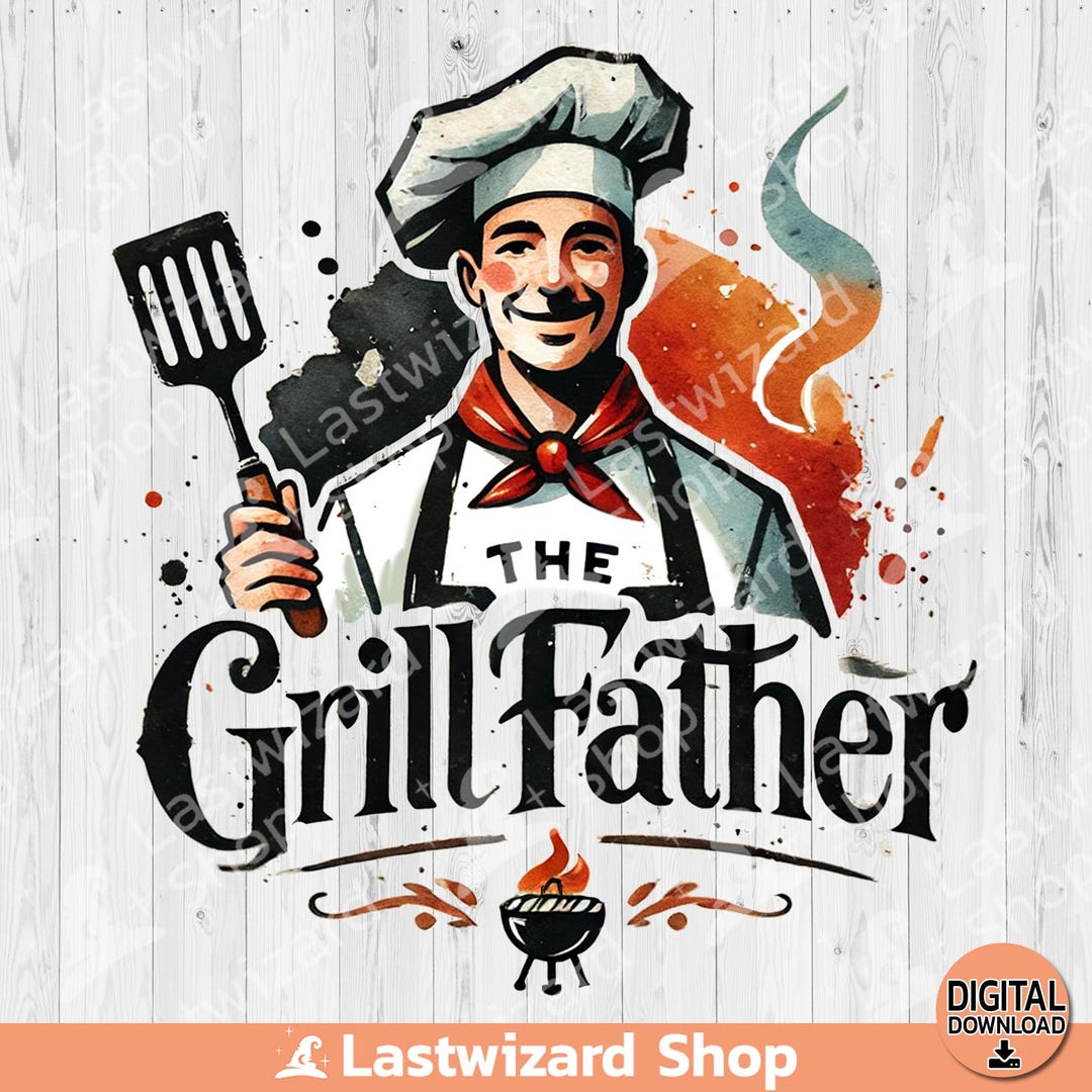 Grill Father PNG: Watercolor BBQ Dad Clipart (digital Download) - Etsy