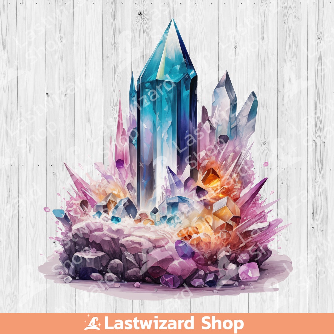 Magic Crystals Png Sublimation, Witch Gemstone Clip Art, Magic Crystal ...
