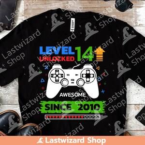 Birthday Boy Gamer Level up 14 Svg, Level 14 Unlocked Svg,14 Years Old ...
