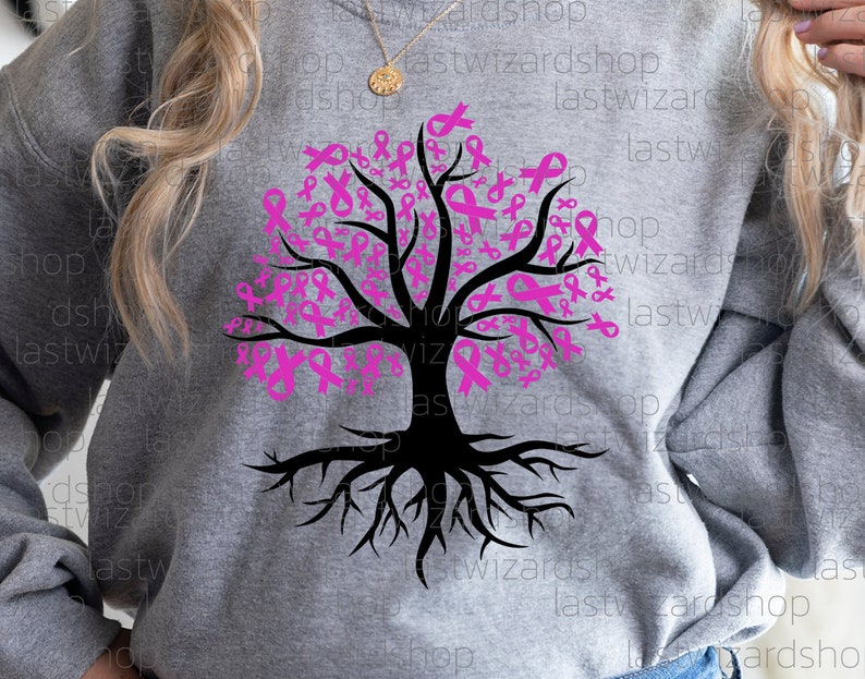 Breast Cancer Tree Svg Cancer Awareness Svg Pink Ribbon Svg - Etsy