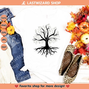 Lung Cancer Tree Svg, Cancer Awareness Svg, Lung Cancer Svg, White ...