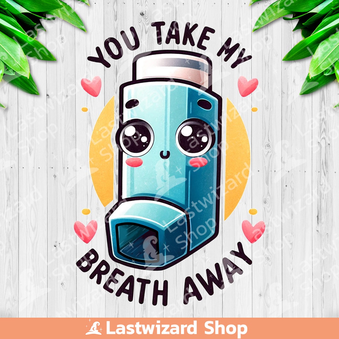 Funny Love Quotes PNG: Kawaii Inhaler Clipart (digital Download) - Etsy