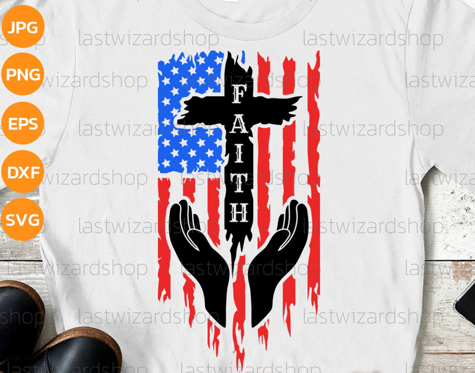 Faith Distressed American Flag Svg Usa Flag Svg Patriotic - Etsy