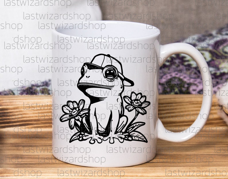 Frog With Cap and Flower Svg Swamp Svg Frog Sound Svg - Etsy