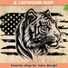 Tiger With US Flag Svg, Tiger Head American Flag Svg, Safari Svg ...