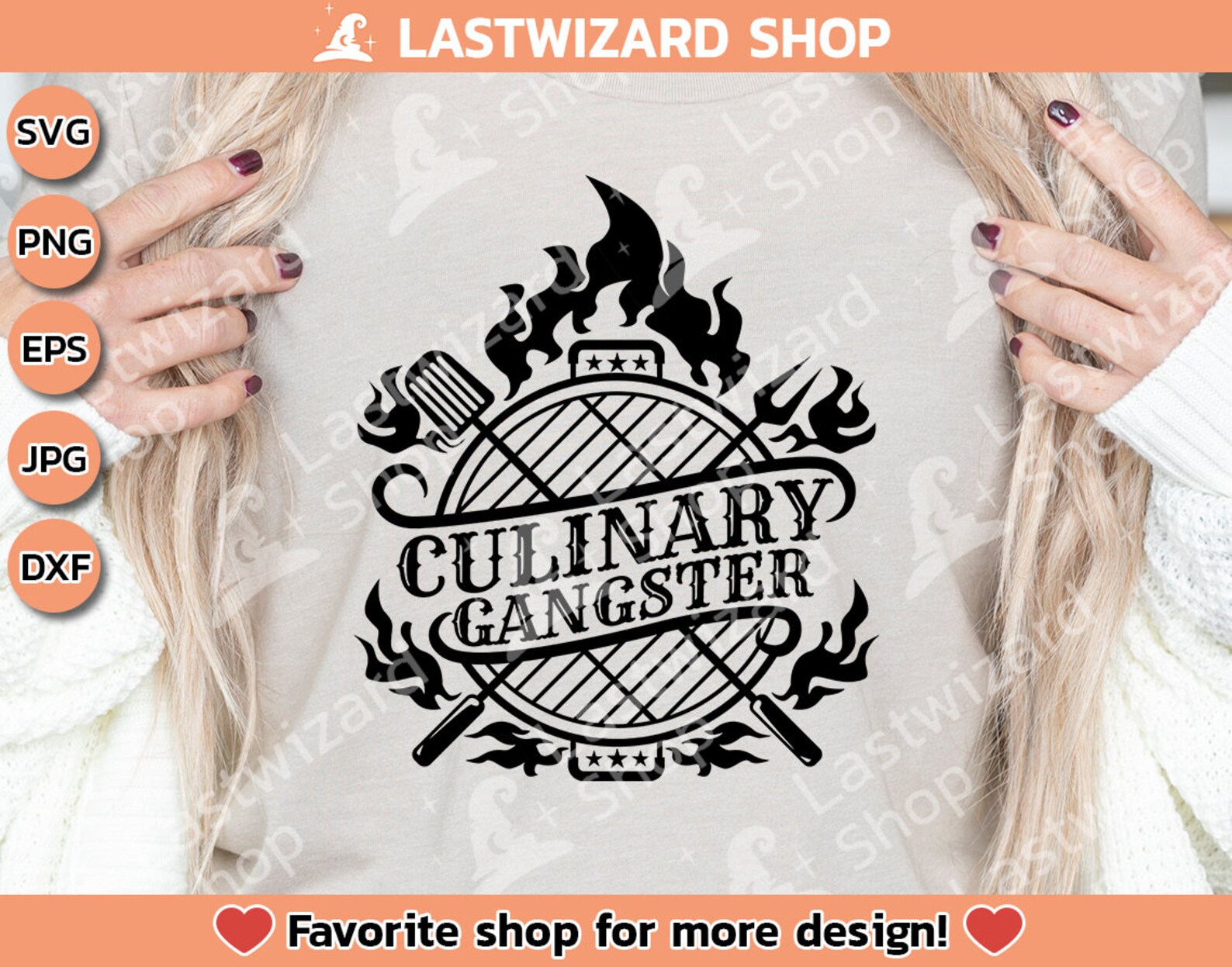 Culinary Gangster Chef Svg Png Dxf, Bbq Grill Master Svg, Culinary ...