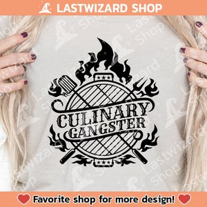 Culinary Gangster Chef Svg Png Dxf, Bbq Grill Master Svg, Culinary ...