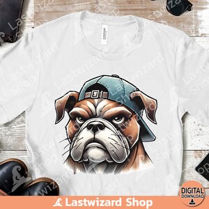 Bulldog With Cap Png, US Hip Hop Bulldog Sublimation Design, Watercolor ...