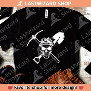 Mining Skull Svg Png Dxf, Miner Dad Svg, Skilled Work Svg, Mining Tools ...