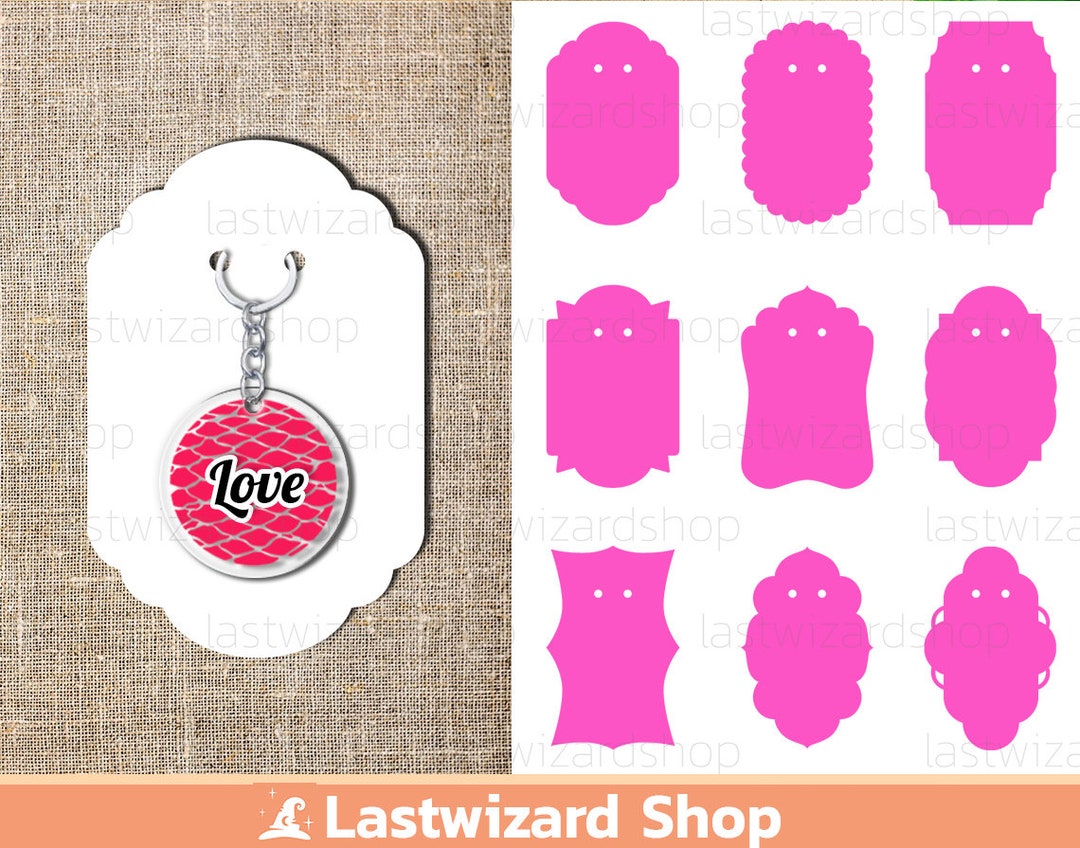 Keyring Display Card Svg, Key Ring Tag Svg, Keychain Holder Card Svg ...