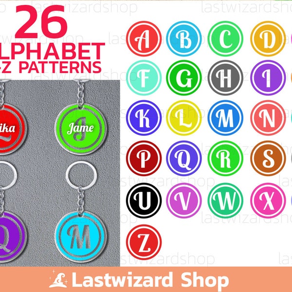 Alphabet Keychain - Etsy