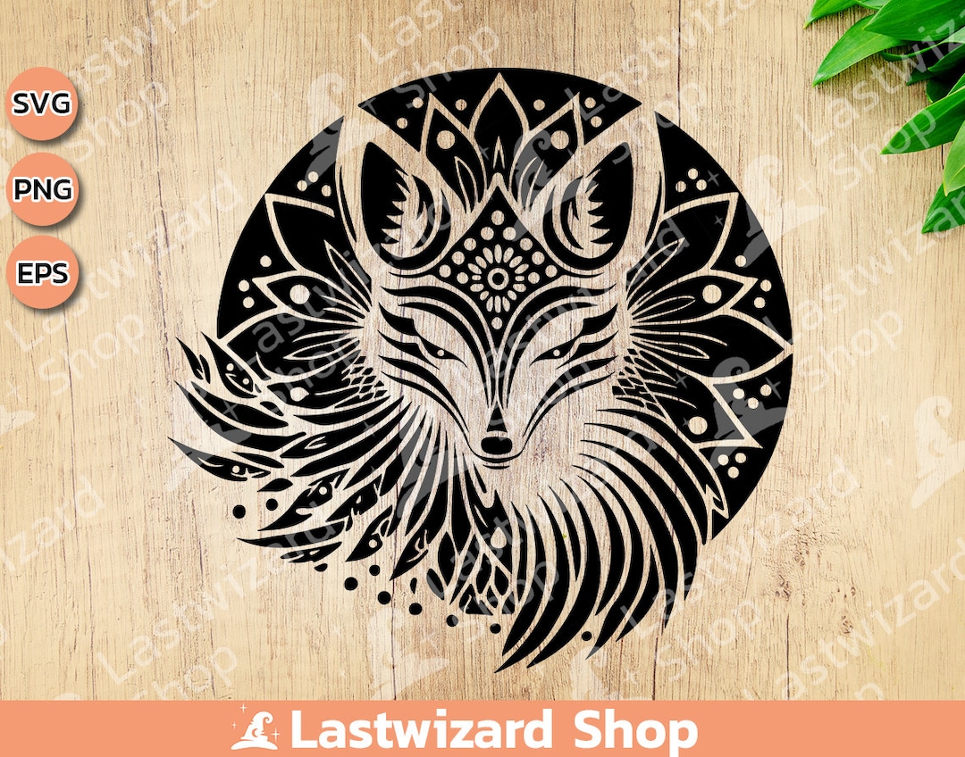 Mandala Fox Svg, Mandala Bohemian Fox Svg, Safari Wild Svg Png File ...