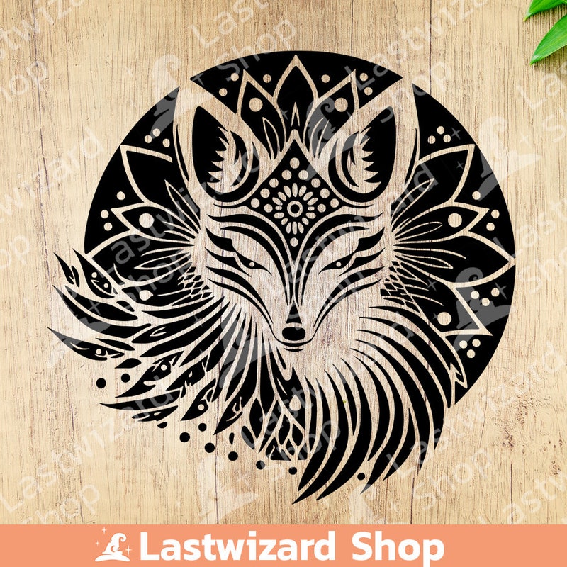 Fox Stencil Svg - Etsy