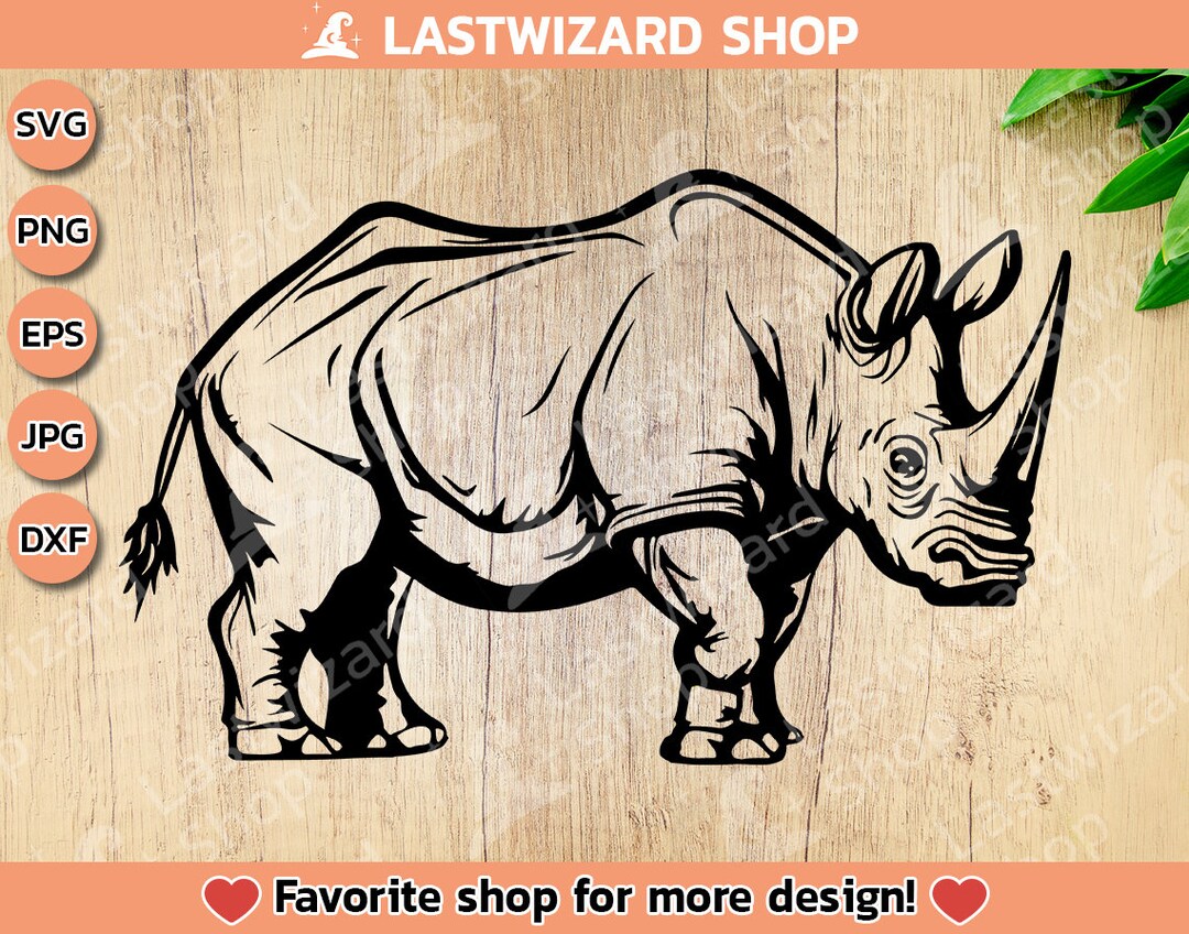 Rhino Svg, Horn Svg, Rhinoceros Svg, African Wildlife Svg, Jungle Svg ...