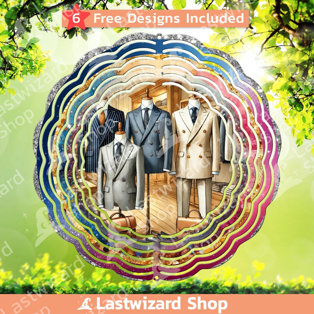 Suit Clothes Clothing Wind Spinner Png, Men Fashion Clothing Door ...