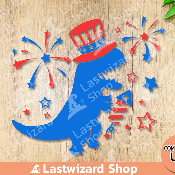 Patriotic Dino Png - Etsy