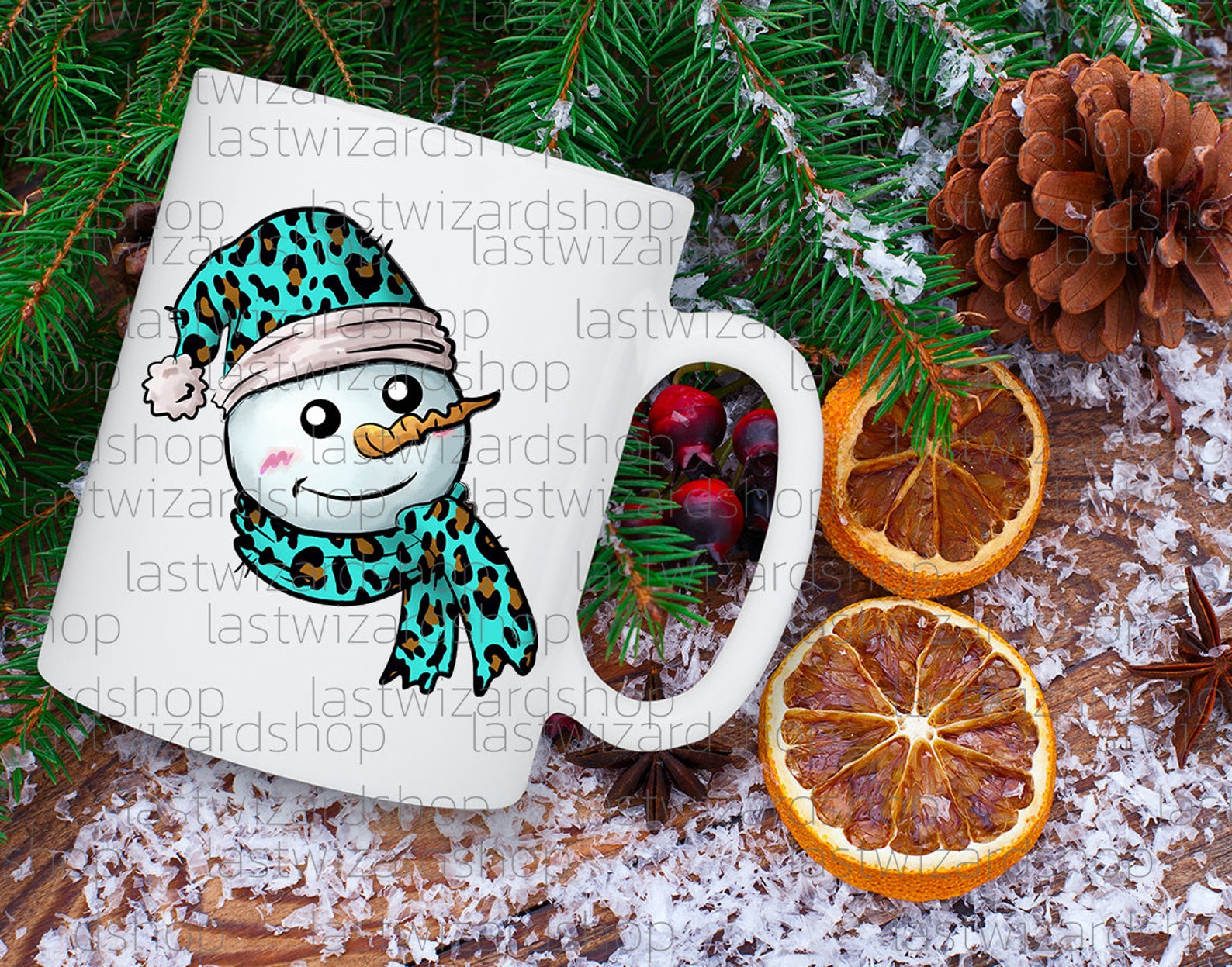 Blue Leopard Snowman Face Png Xmas Png Snowman Clipart - Etsy