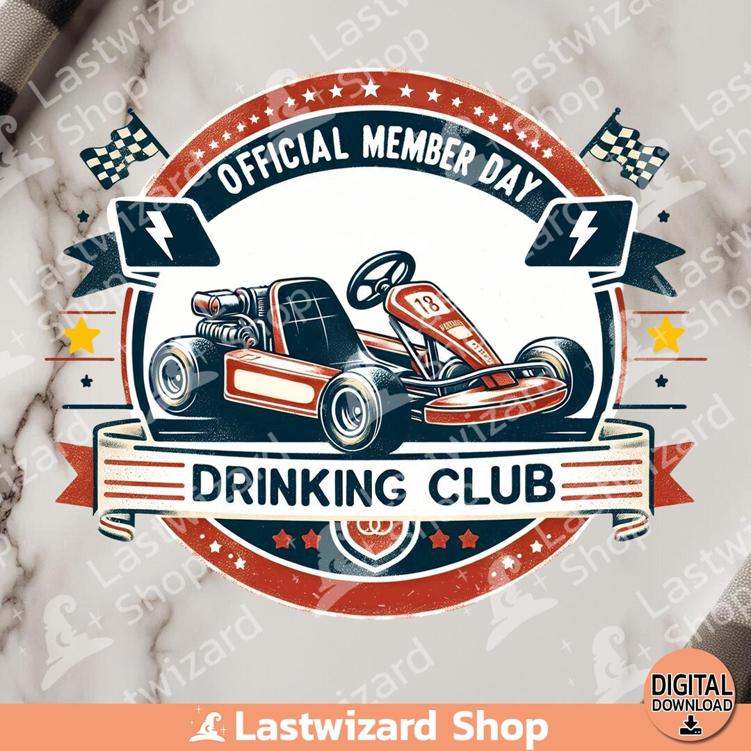 Day Drinking Club PNG: Watercolor Gokart Clipart (digital Download) - Etsy