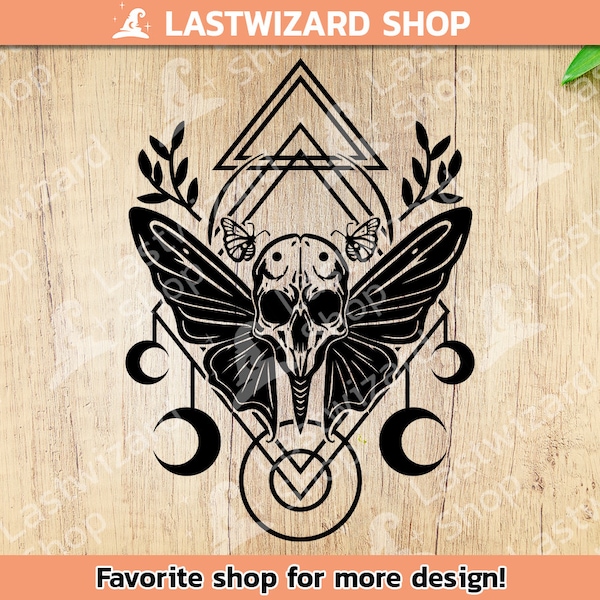 Gothic Moth Svg - Etsy