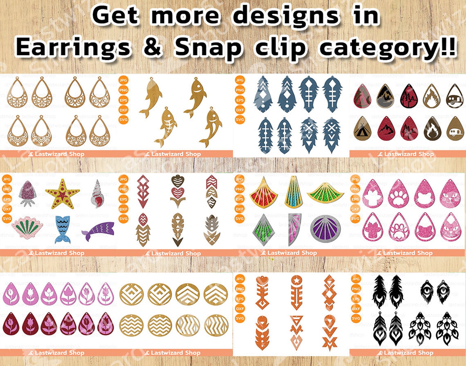 Earring Display Card Svg, Earring Display Template, Earring Holder Svg ...