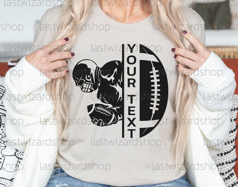 Half Football Half Player Svg Football Season Svg Football - Etsy