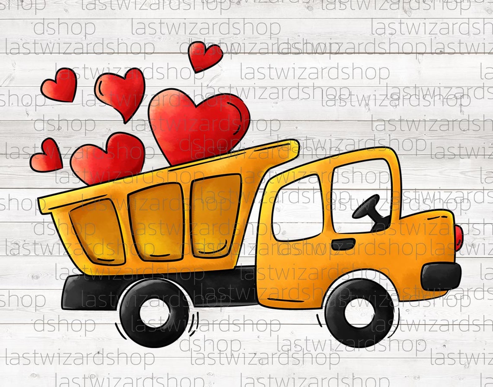 Valentine Construction Dump Truck Png Contruction Love Png | Etsy