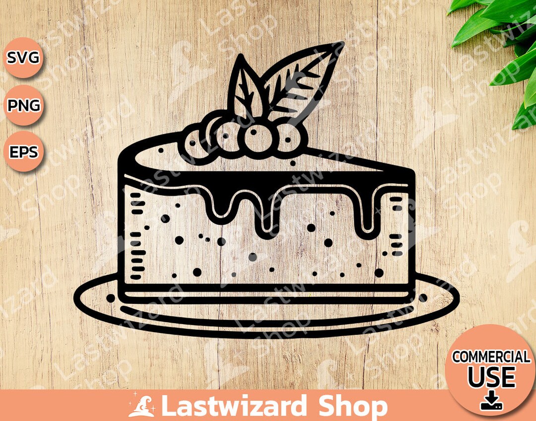 Cheesecake SVG PNG File, Cafe Cake Svg, Baked Baking, Blueberry ...