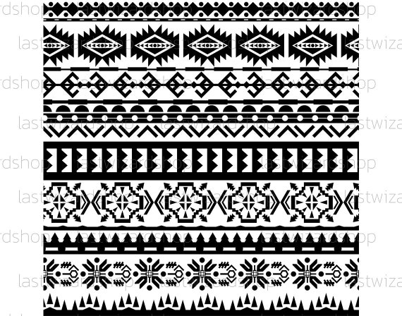 Black Aztec Pattern