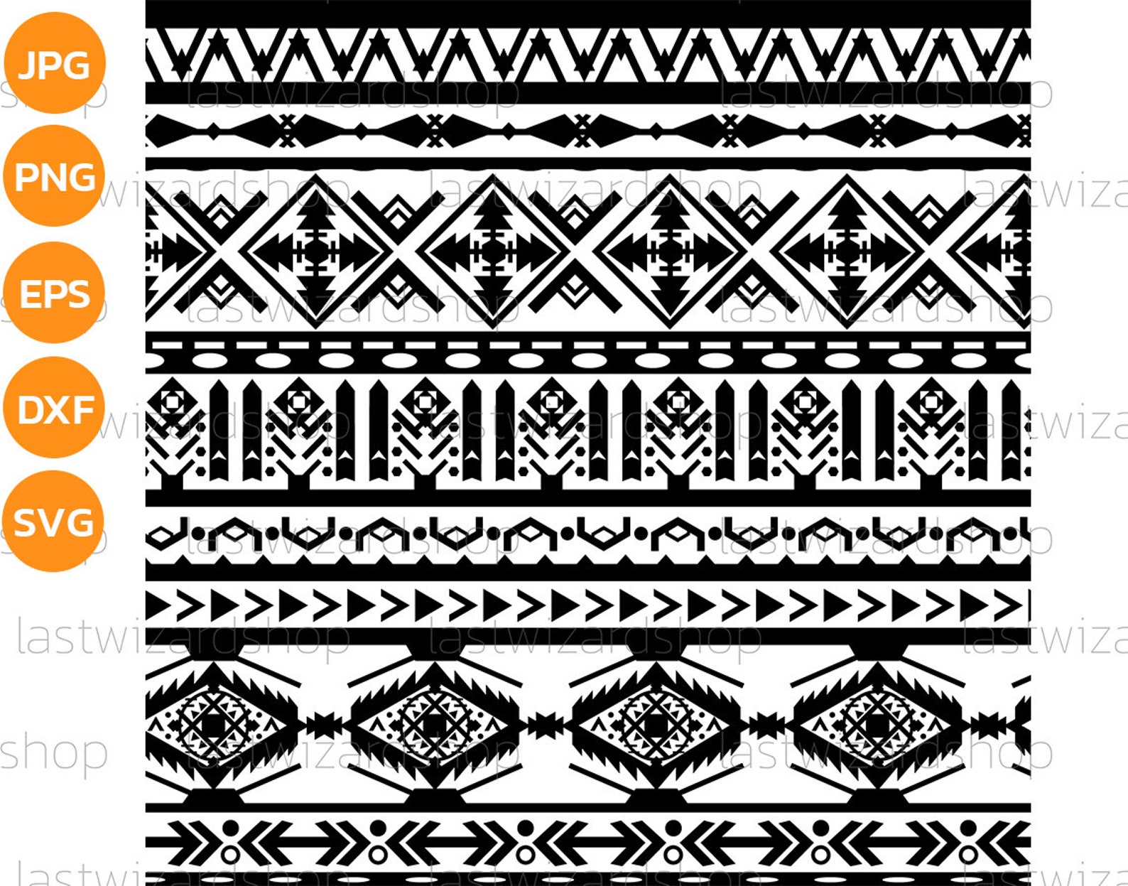 Aztec Print Pattern Svg Southwest Aztec Svg Seamless Pattern - Etsy